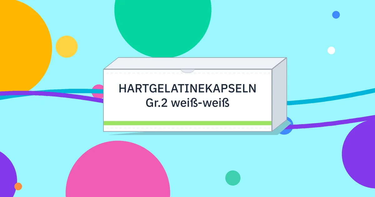 Symbolbild: Packung mit der Aufschrift HARTGELATINEKAPSELN Gr.2 weiß-weiß (PZN 03247847) – Verfügbarkeit und Bezug in Apotheken in Frankfurt am Main
