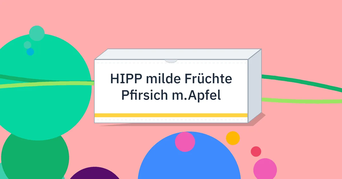 Symbolbild: Packung mit der Aufschrift HIPP milde Früchte Pfirsich m.Apfel (PZN 00262214) – Verfügbarkeit und Bezug in Apotheken in Frankfurt am Main