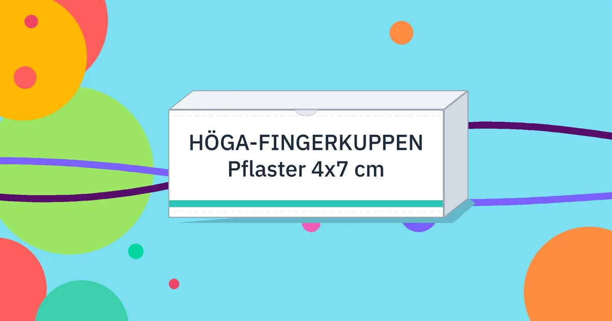 Symbolbild: Packung mit der Aufschrift HÖGA-FINGERKUPPEN Pflaster 4x7 cm (PZN 08859495) – Verfügbarkeit und Bezug in Apotheken in Frankfurt am Main
