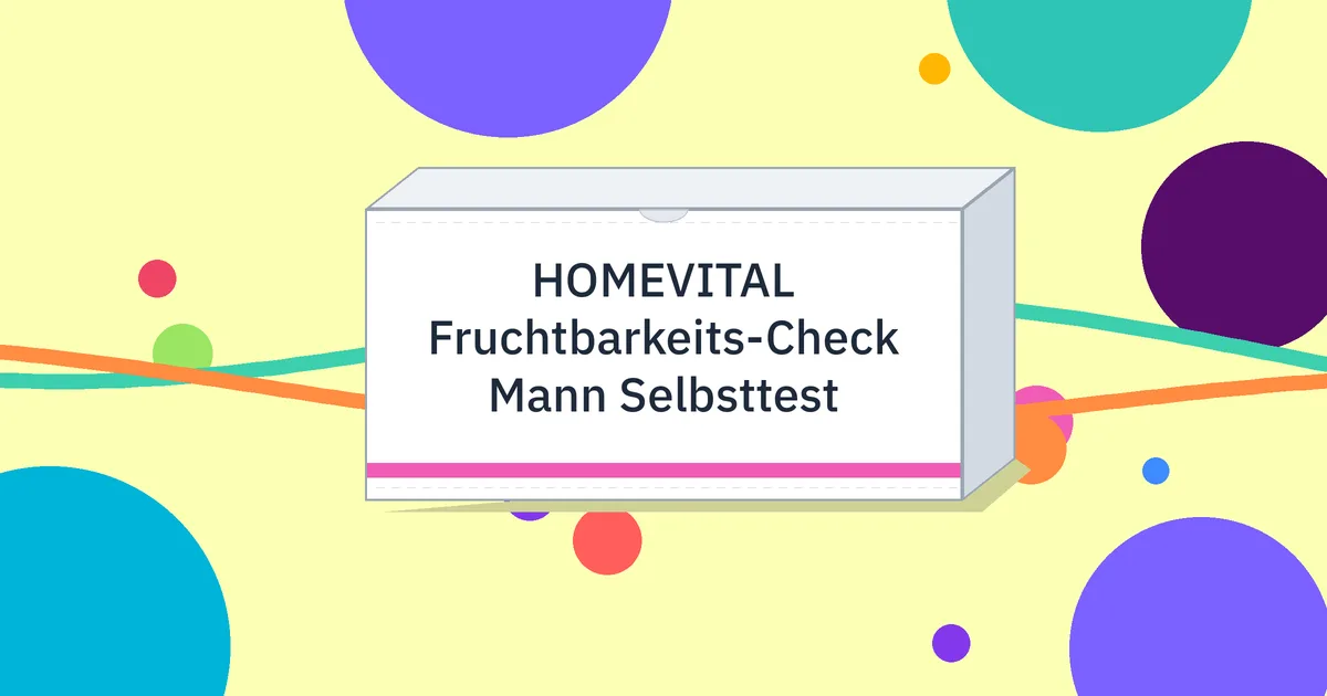 Symbolbild: Packung mit der Aufschrift HOMEVITAL Fruchtbarkeits-Check Mann Selbsttest (PZN 19298663) – Verfügbarkeit und Bezug in Apotheken in Frankfurt am Main