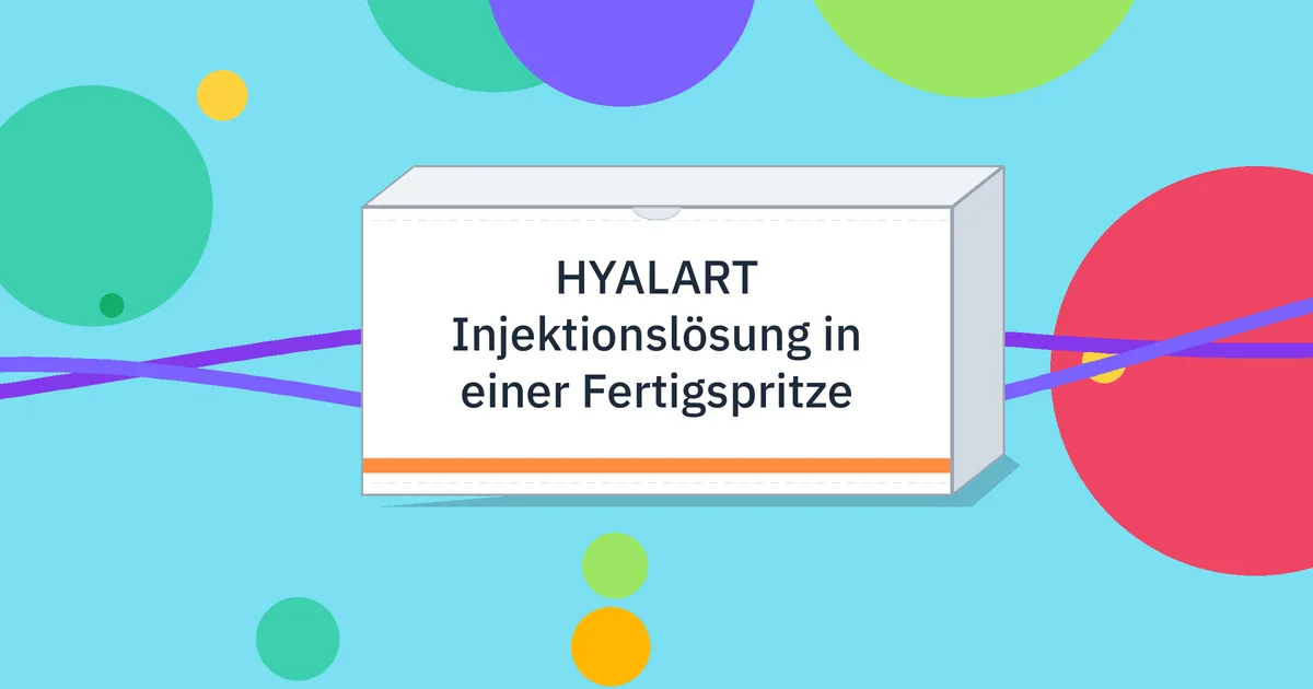 Symbolbild: Packung mit der Aufschrift HYALART Injektionslösung in einer Fertigspritze (PZN 04962463) – Verfügbarkeit und Bezug in Apotheken in Frankfurt am Main