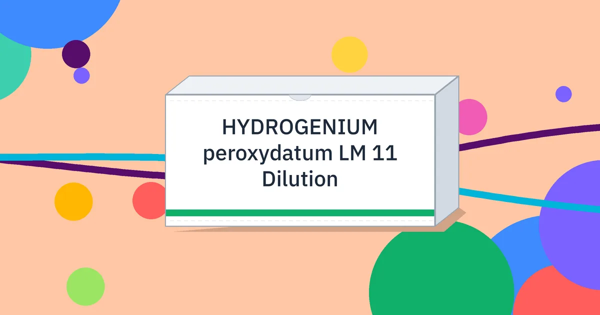 Symbolbild: Packung mit der Aufschrift HYDROGENIUM peroxydatum LM 11 Dilution (PZN 13557224) – Verfügbarkeit und Bezug in Apotheken in Frankfurt am Main
