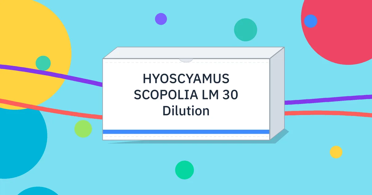 Symbolbild: Packung mit der Aufschrift HYOSCYAMUS SCOPOLIA LM 30 Dilution (PZN 13557916) – Verfügbarkeit und Bezug in Apotheken in Frankfurt am Main