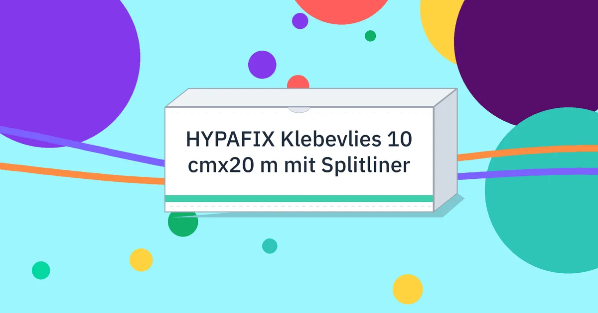 Symbolbild: Packung mit der Aufschrift HYPAFIX Klebevlies 10 cmx20 m mit Splitliner (PZN 19899078) – Verfügbarkeit und Bezug in Apotheken in Frankfurt am Main