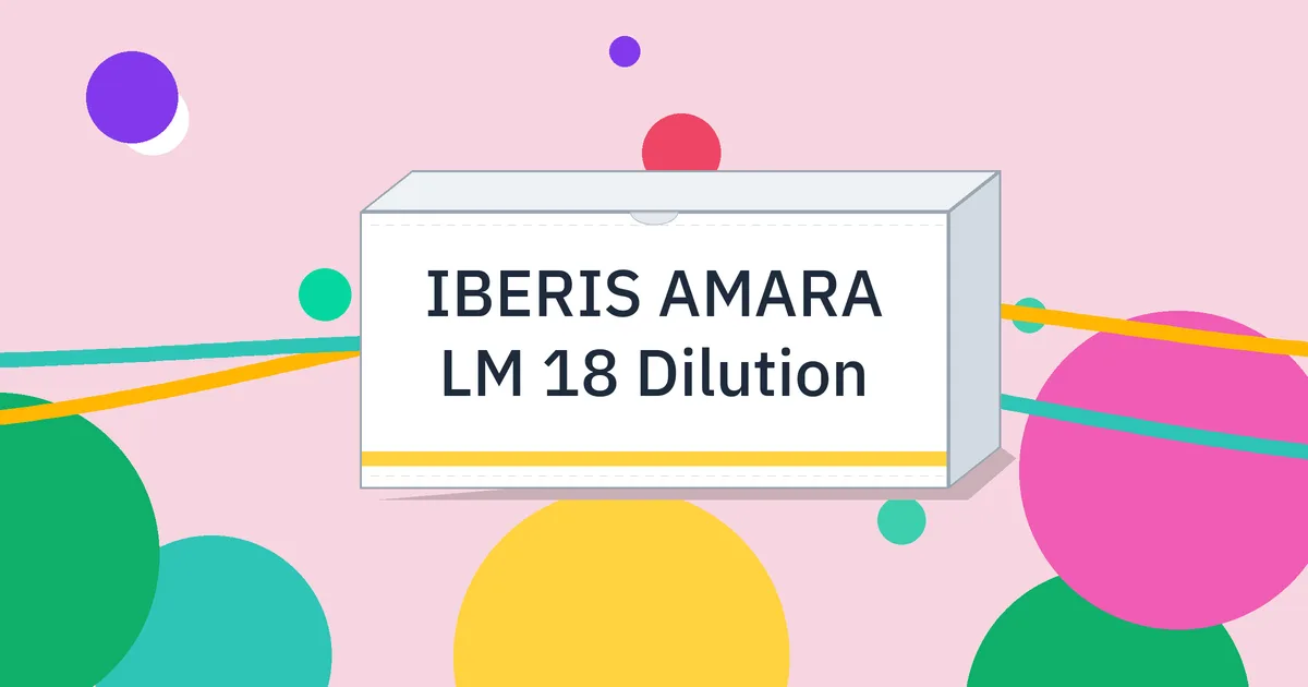 Symbolbild: Packung mit der Aufschrift IBERIS AMARA LM 18 Dilution (PZN 12891470) – Verfügbarkeit und Bezug in Apotheken in Frankfurt am Main