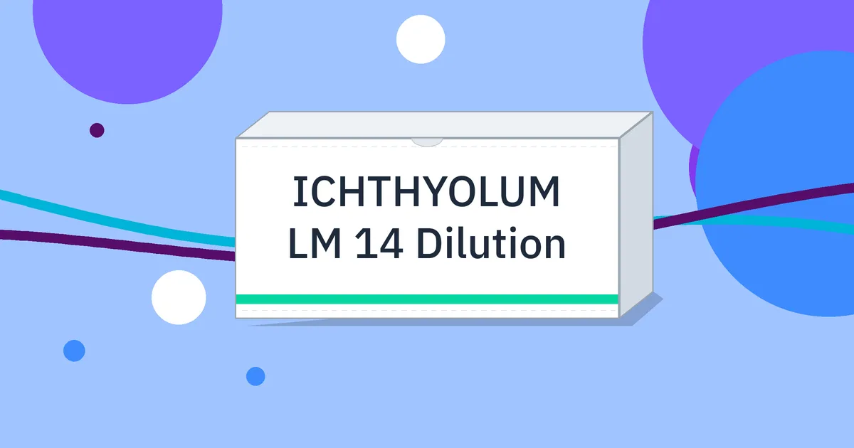 Symbolbild: Packung mit der Aufschrift ICHTHYOLUM LM 14 Dilution (PZN 13558620) – Verfügbarkeit und Bezug in Apotheken in Frankfurt am Main