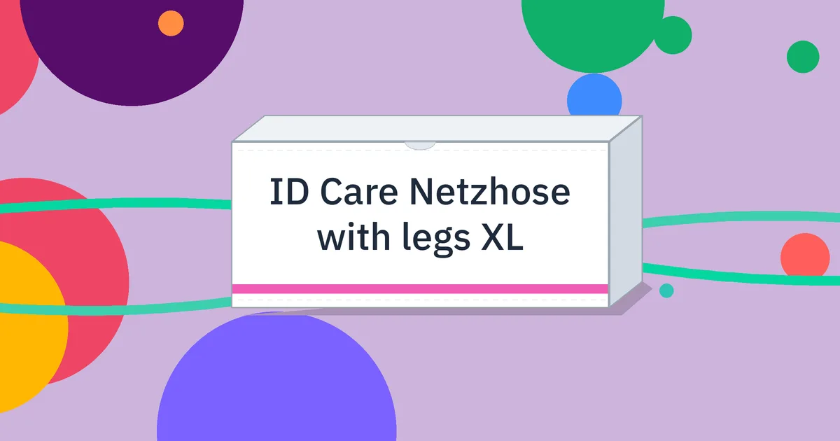 Symbolbild: Packung mit der Aufschrift ID Care Netzhose with legs XL (PZN 16162271) – Verfügbarkeit und Bezug in Apotheken in Frankfurt am Main