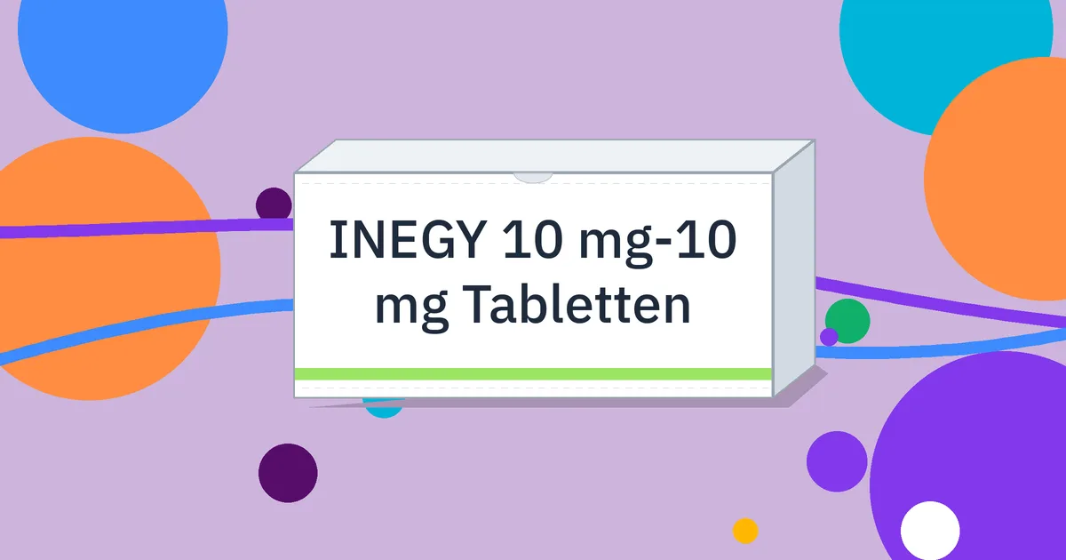 Symbolbild: Packung mit der Aufschrift INEGY 10 mg-10 mg Tabletten (PZN 00760946) – Verfügbarkeit und Bezug in Apotheken in Frankfurt am Main
