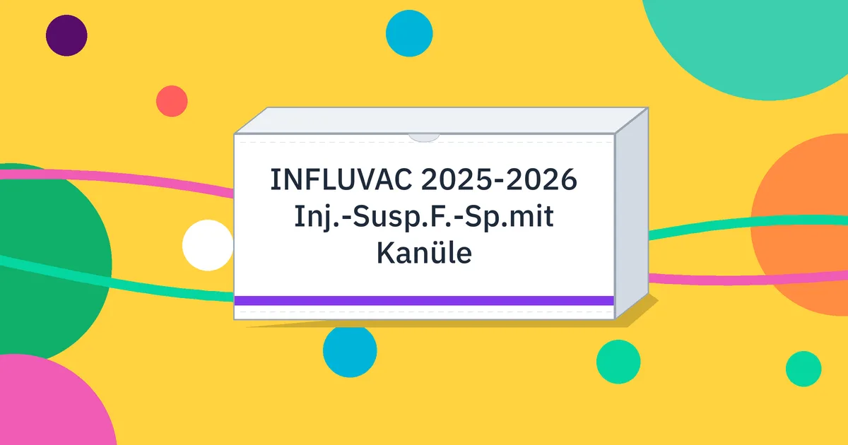 Symbolbild: Packung mit der Aufschrift INFLUVAC 2025-2026 Inj.-Susp.F.-Sp.mit Kanüle (PZN 19725668) – Verfügbarkeit und Bezug in Apotheken in Frankfurt am Main
