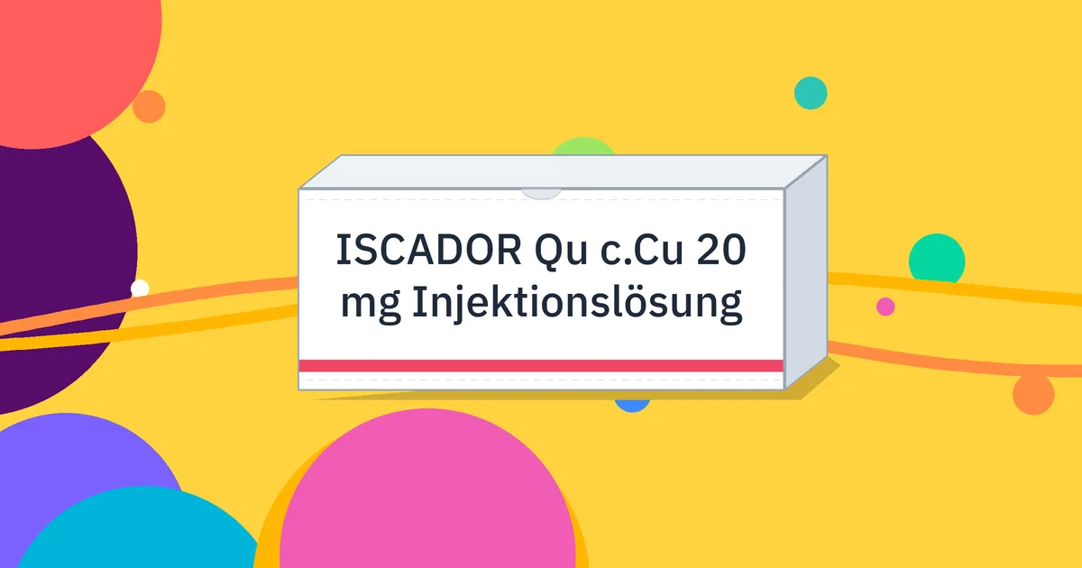 Symbolbild: Packung mit der Aufschrift ISCADOR Qu c.Cu 20 mg Injektionslösung (PZN 01386208) – Verfügbarkeit und Bezug in Apotheken in Frankfurt am Main