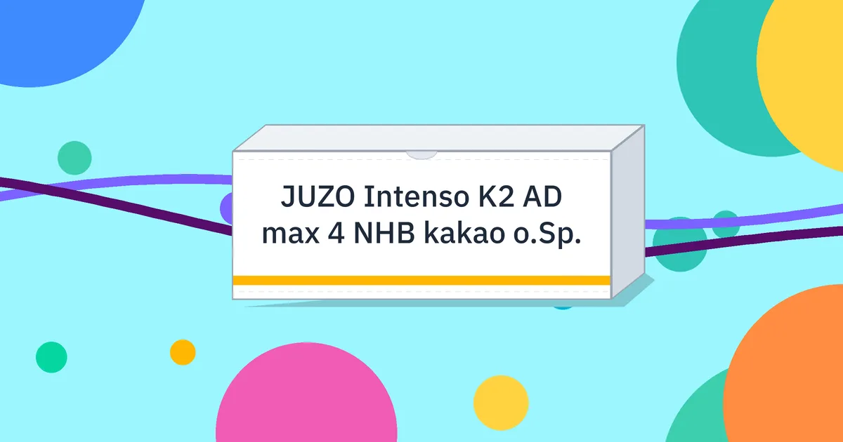Symbolbild: Packung mit der Aufschrift JUZO Intenso K2 AD max 4 NHB kakao o.Sp. (PZN 18623552) – Verfügbarkeit und Bezug in Apotheken in Frankfurt am Main