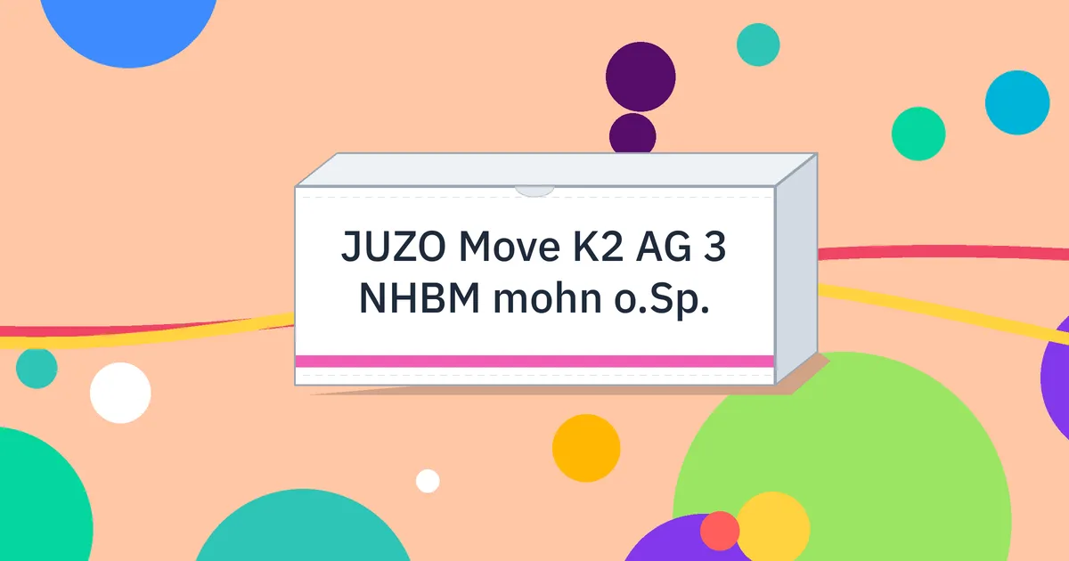 Symbolbild: Packung mit der Aufschrift JUZO Move K2 AG 3 NHBM mohn o.Sp. (PZN 18556927) – Verfügbarkeit und Bezug in Apotheken in Frankfurt am Main