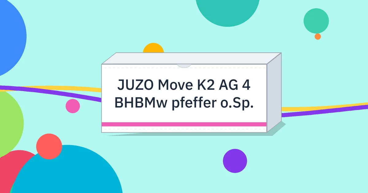 Symbolbild: Packung mit der Aufschrift JUZO Move K2 AG 4 BHBMw pfeffer o.Sp. (PZN 16649352) – Verfügbarkeit und Bezug in Apotheken in Frankfurt am Main