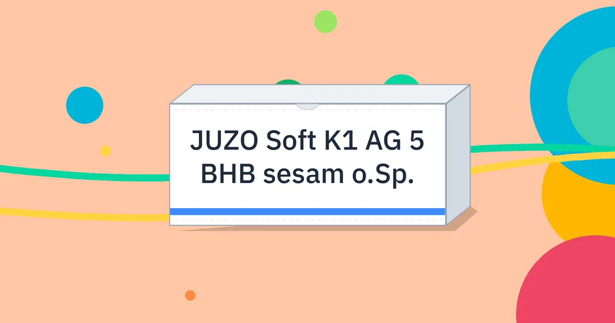 Symbolbild: Packung mit der Aufschrift JUZO Soft K1 AG 5 BHB sesam o.Sp. (PZN 14821539) – Verfügbarkeit und Bezug in Apotheken in Frankfurt am Main