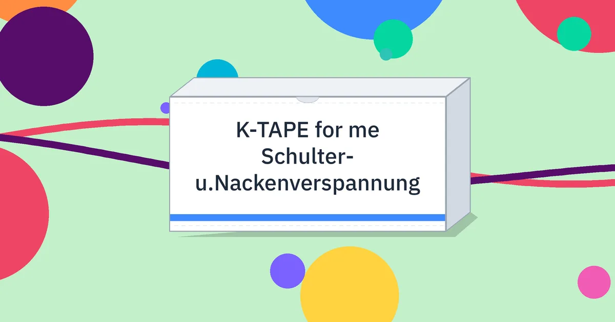Symbolbild: Packung mit der Aufschrift K-TAPE for me Schulter-u.Nackenverspannung (PZN 06118145) – Verfügbarkeit und Bezug in Apotheken in Frankfurt am Main