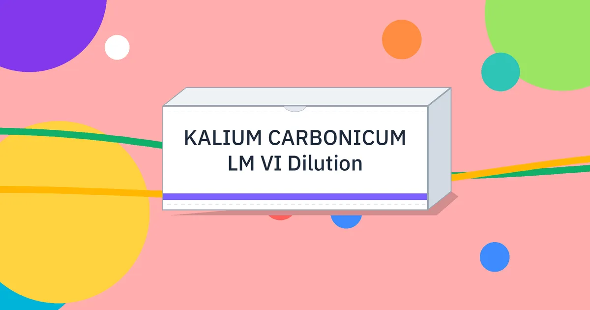 Symbolbild: Packung mit der Aufschrift KALIUM CARBONICUM LM VI Dilution (PZN 02668570) – Verfügbarkeit und Bezug in Apotheken in Frankfurt am Main