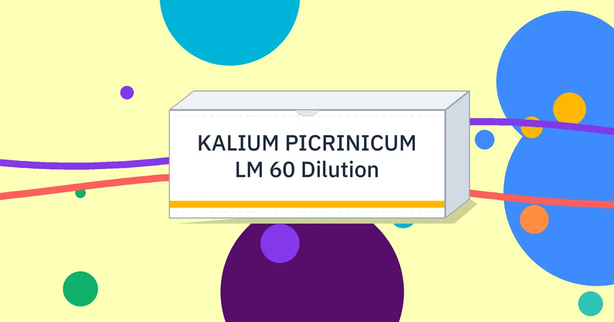 Symbolbild: Packung mit der Aufschrift KALIUM PICRINICUM LM 60 Dilution (PZN 12925252) – Verfügbarkeit und Bezug in Apotheken in Frankfurt am Main