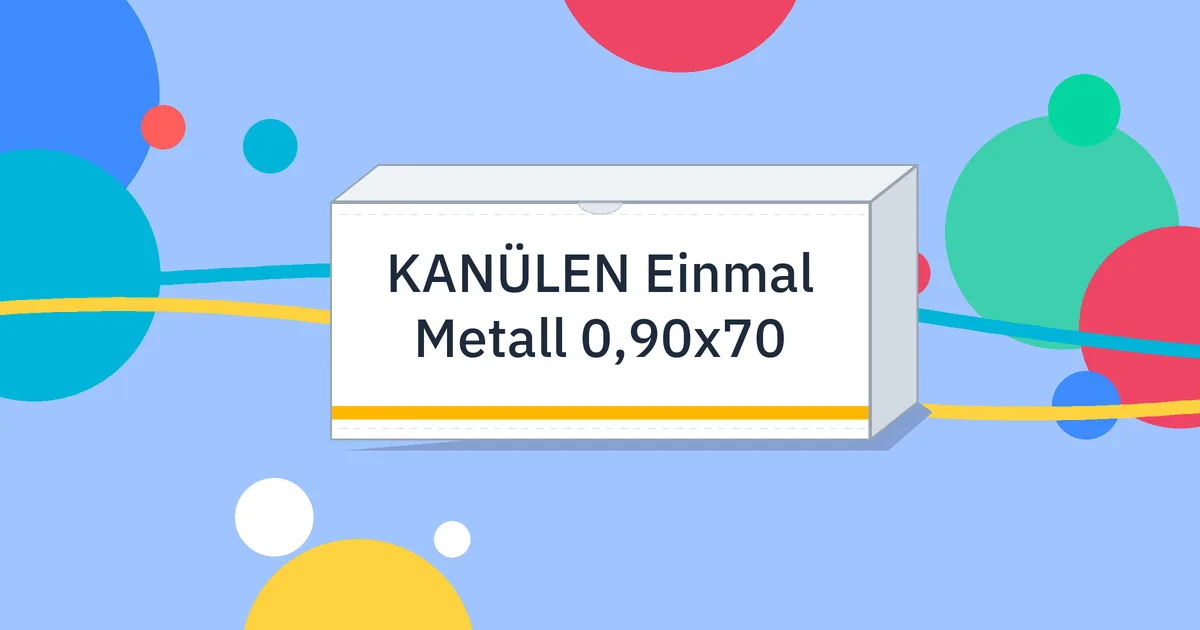 Symbolbild: Packung mit der Aufschrift KANÜLEN Einmal Metall 0,90x70 (PZN 01964958) – Verfügbarkeit und Bezug in Apotheken in Frankfurt am Main
