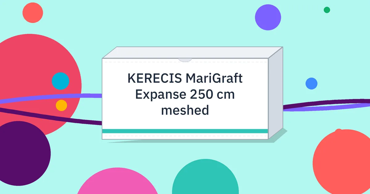 Symbolbild: Packung mit der Aufschrift KERECIS MariGraft Expanse 250 cm meshed (PZN 20595076) – Verfügbarkeit und Bezug in Apotheken in Frankfurt am Main