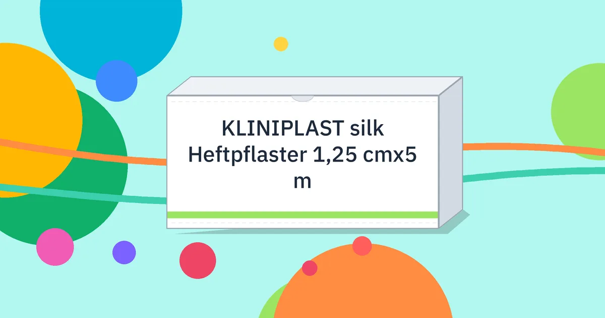 Symbolbild: Packung mit der Aufschrift KLINIPLAST silk Heftpflaster 1,25 cmx5 m (PZN 19908995) – Verfügbarkeit und Bezug in Apotheken in Frankfurt am Main