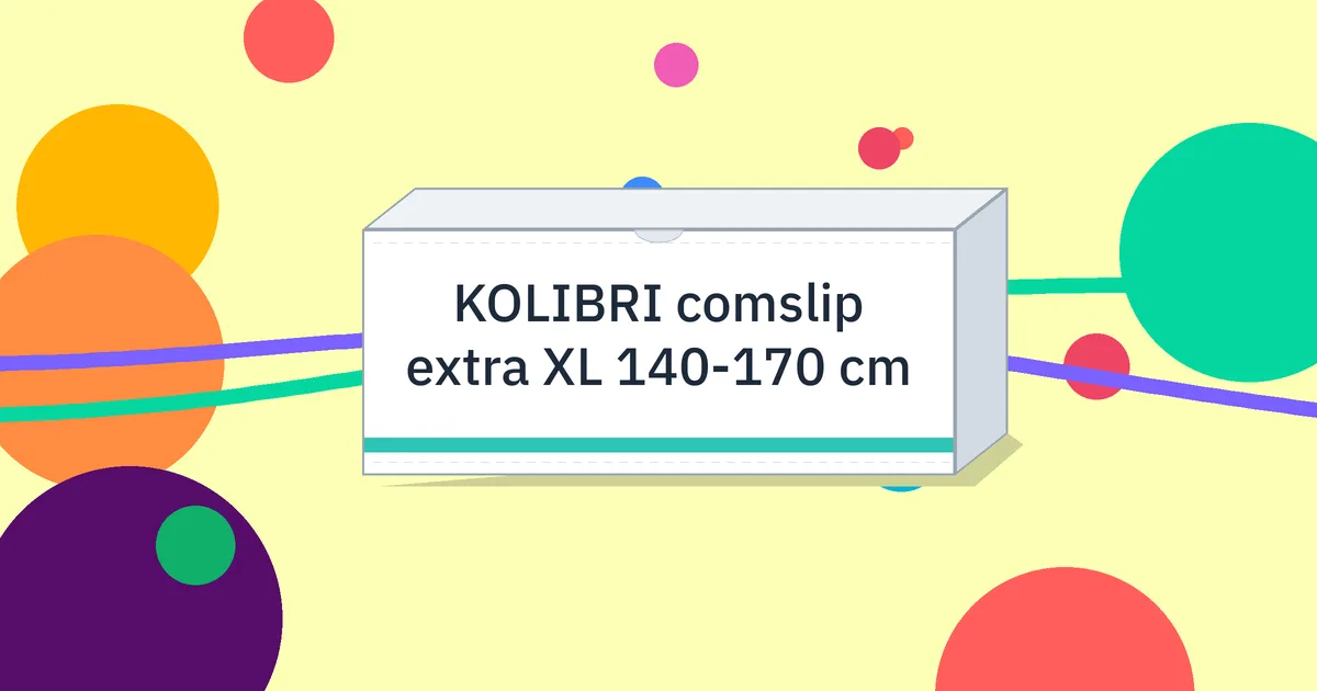 Symbolbild: Packung mit der Aufschrift KOLIBRI comslip extra XL 140-170 cm (PZN 11697493) – Verfügbarkeit und Bezug in Apotheken in Frankfurt am Main