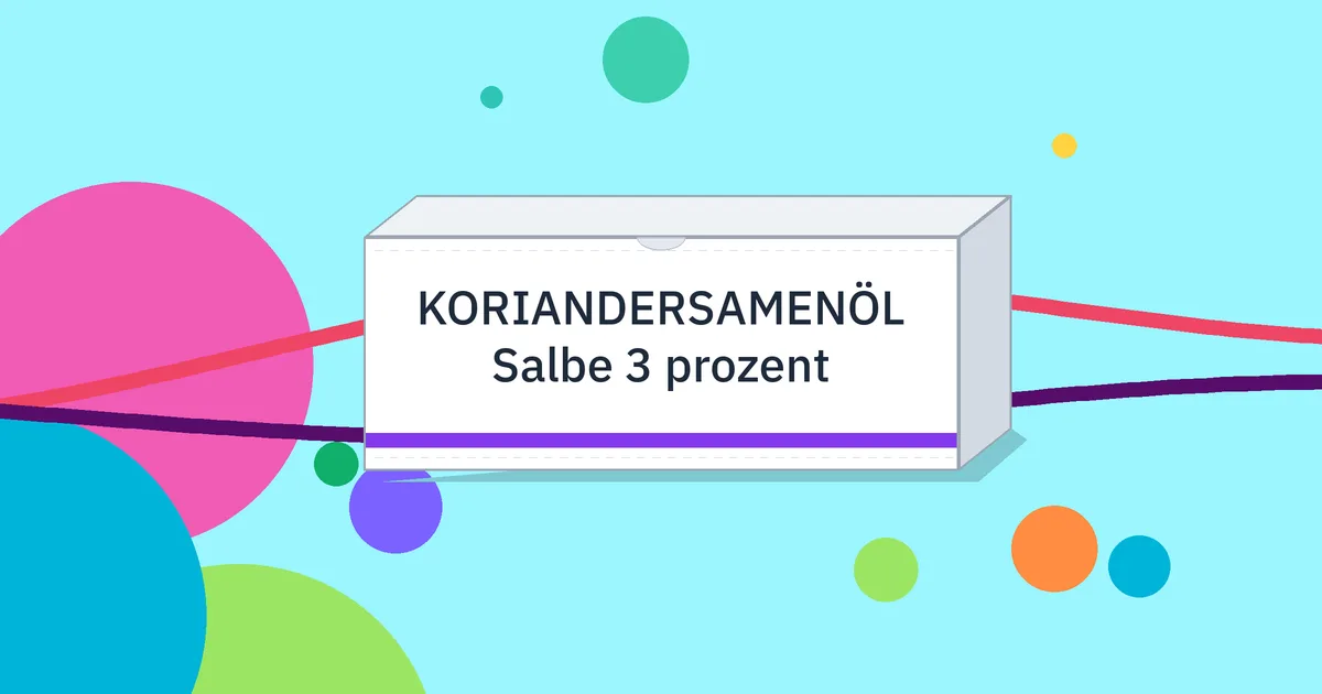 Symbolbild: Packung mit der Aufschrift KORIANDERSAMENÖL Salbe 3 prozent (PZN 18180184) – Verfügbarkeit und Bezug in Apotheken in Frankfurt am Main