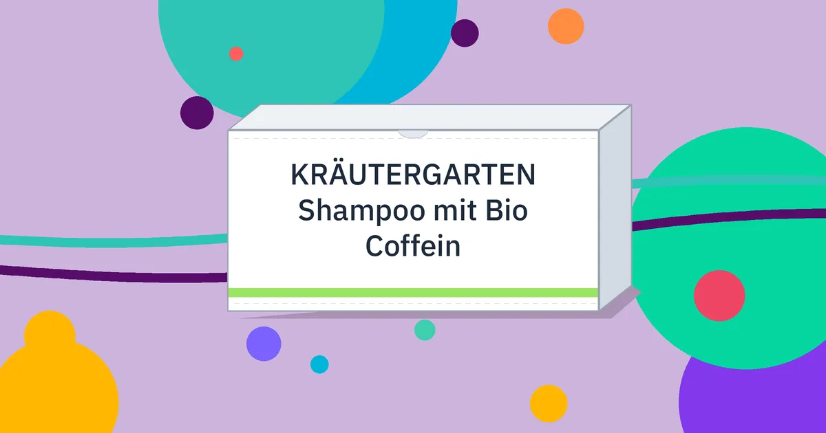 Symbolbild: Packung mit der Aufschrift KRÄUTERGARTEN Shampoo mit Bio Coffein (PZN 14292319) – Verfügbarkeit und Bezug in Apotheken in Frankfurt am Main
