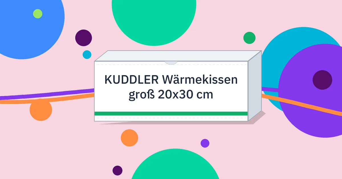 Symbolbild: Packung mit der Aufschrift KUDDLER Wärmekissen groß 20x30 cm (PZN 07430525) – Verfügbarkeit und Bezug in Apotheken in Frankfurt am Main