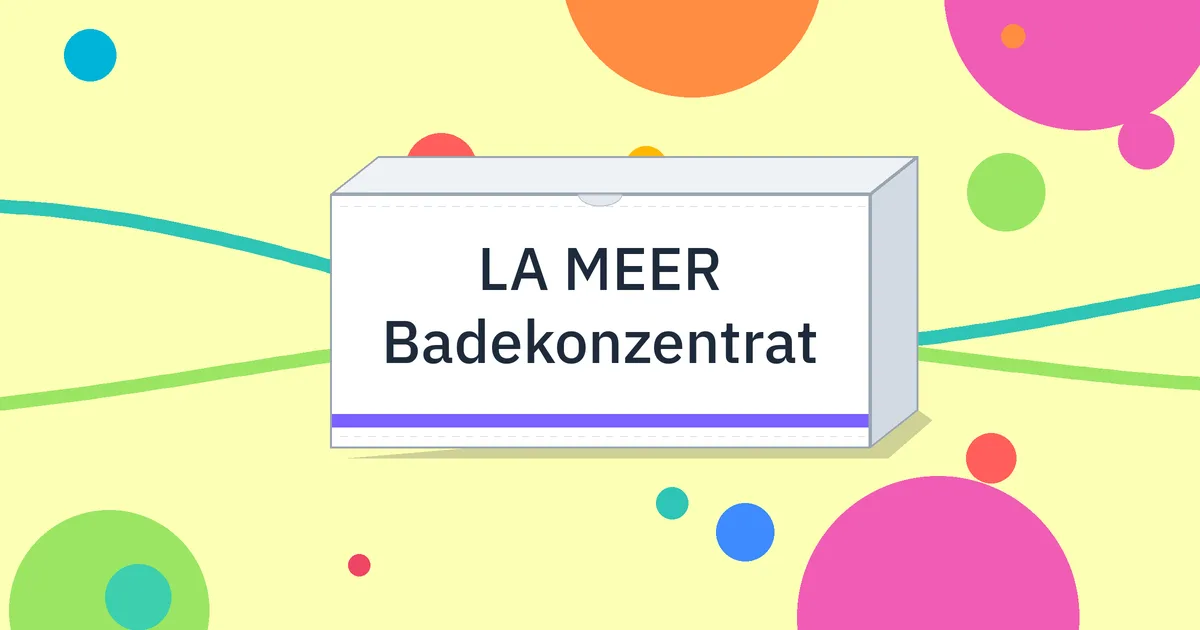 Symbolbild: Packung mit der Aufschrift LA MEER Badekonzentrat (PZN 02575928) – Verfügbarkeit und Bezug in Apotheken in Frankfurt am Main