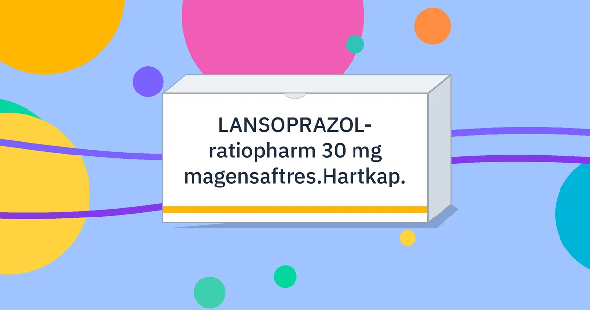 Symbolbild: Packung mit der Aufschrift LANSOPRAZOL-ratiopharm 30 mg magensaftres.Hartkap. (PZN 00217923) – Verfügbarkeit und Bezug in Apotheken in Frankfurt am Main