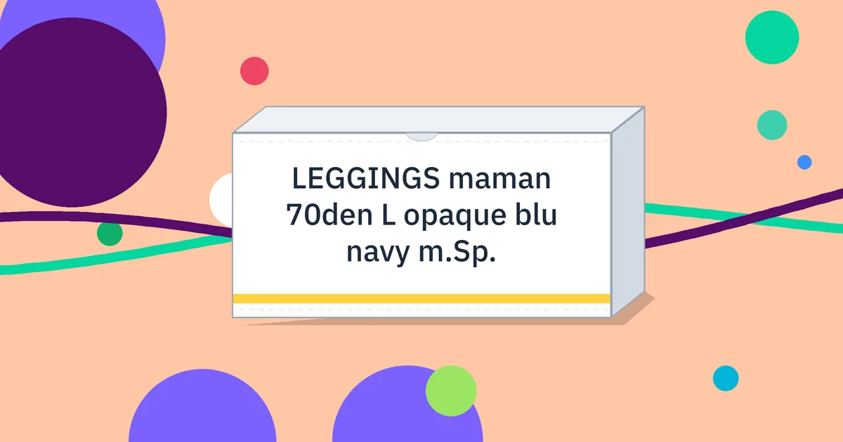 Symbolbild: Packung mit der Aufschrift LEGGINGS maman 70den L opaque blu navy m.Sp. (PZN 16191278) – Verfügbarkeit und Bezug in Apotheken in Frankfurt am Main