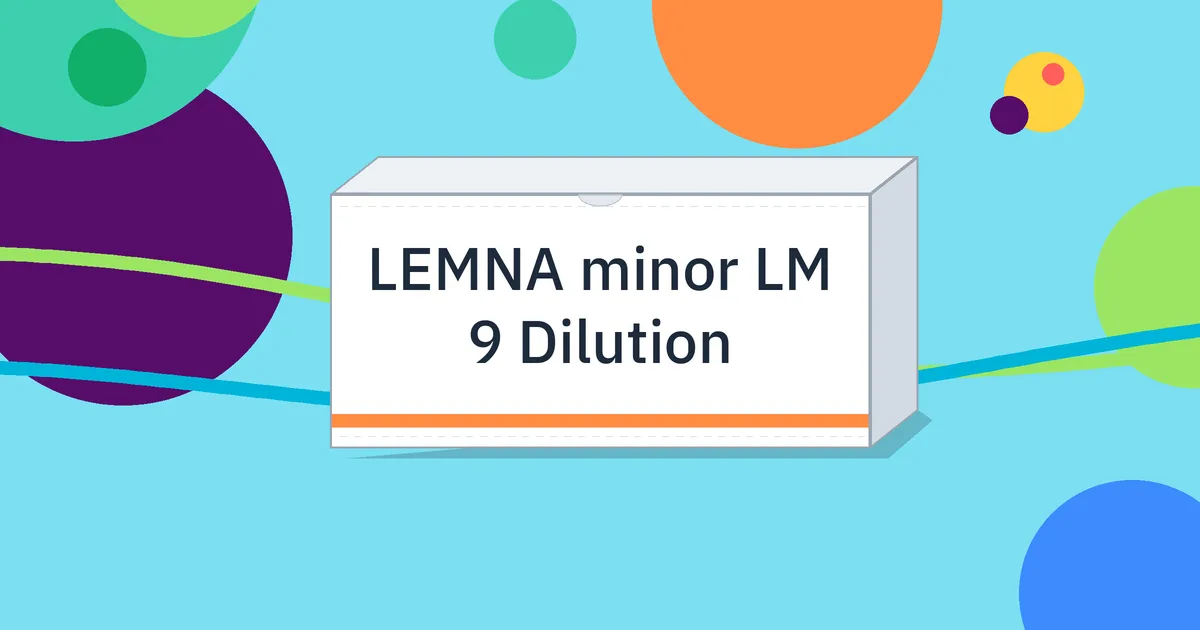 Symbolbild: Packung mit der Aufschrift LEMNA minor LM 9 Dilution (PZN 13524934) – Verfügbarkeit und Bezug in Apotheken in Frankfurt am Main