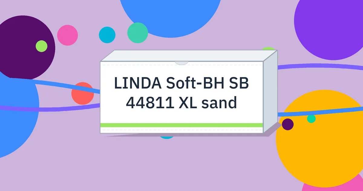 Symbolbild: Packung mit der Aufschrift LINDA Soft-BH SB 44811 XL sand (PZN 18711629) – Verfügbarkeit und Bezug in Apotheken in Frankfurt am Main