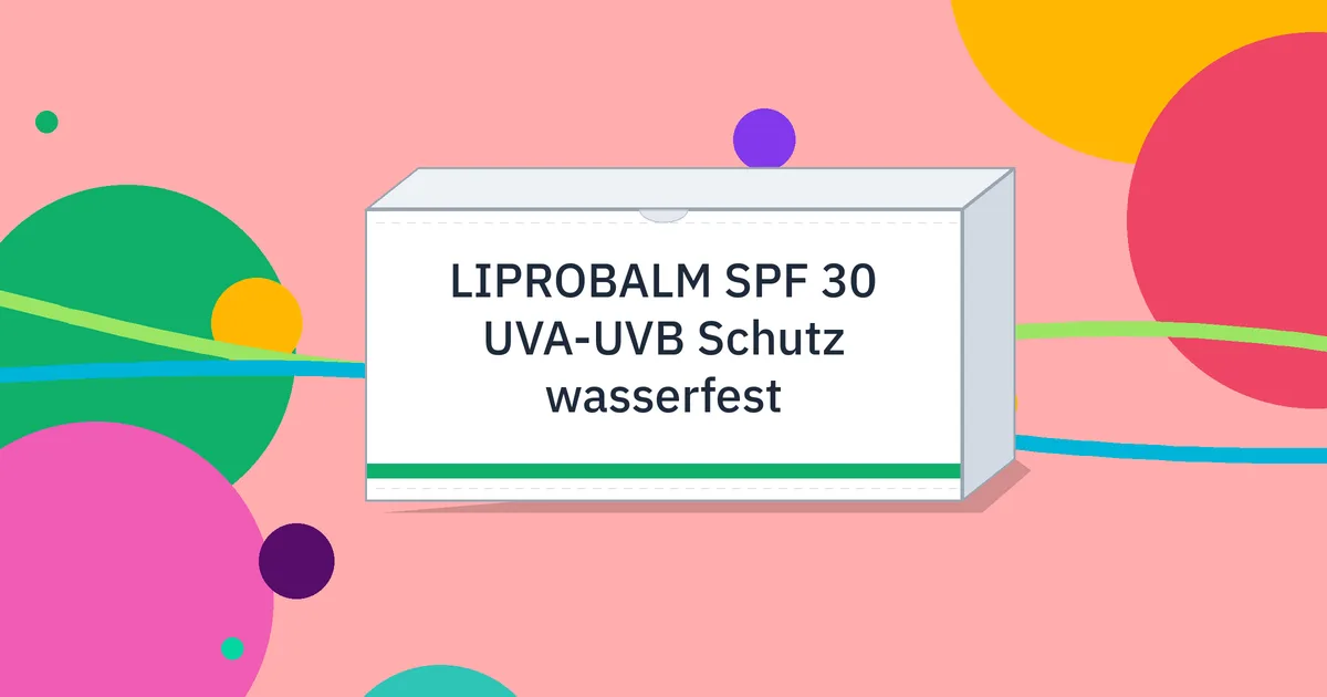 Symbolbild: Packung mit der Aufschrift LIPROBALM SPF 30 UVA-UVB Schutz wasserfest (PZN 16333904) – Verfügbarkeit und Bezug in Apotheken in Frankfurt am Main