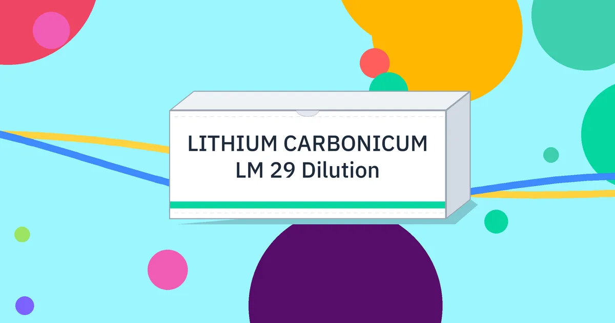 Symbolbild: Packung mit der Aufschrift LITHIUM CARBONICUM LM 29 Dilution (PZN 12931749) – Verfügbarkeit und Bezug in Apotheken in Frankfurt am Main