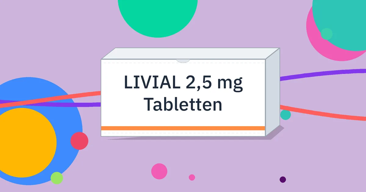 Symbolbild: Packung mit der Aufschrift LIVIAL 2,5 mg Tabletten (PZN 15896769) – Verfügbarkeit und Bezug in Apotheken in Frankfurt am Main