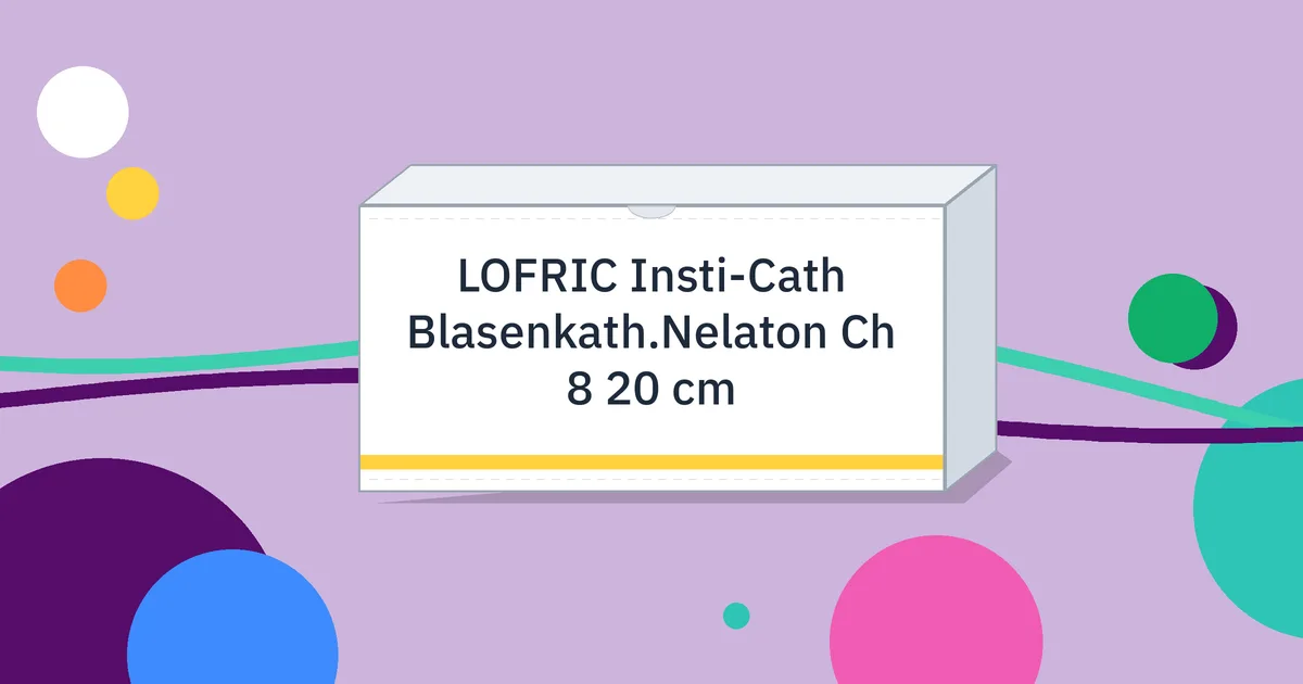 Symbolbild: Packung mit der Aufschrift LOFRIC Insti-Cath Blasenkath.Nelaton Ch 8 20 cm (PZN 16672316) – Verfügbarkeit und Bezug in Apotheken in Frankfurt am Main