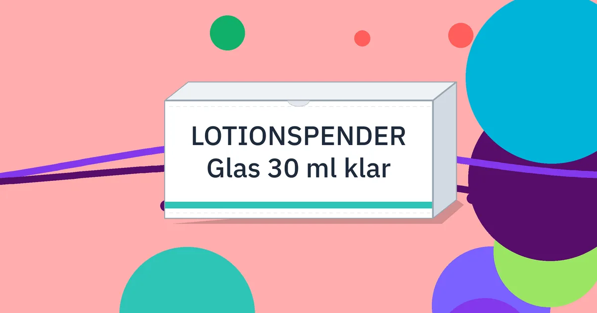 Symbolbild: Packung mit der Aufschrift LOTIONSPENDER Glas 30 ml klar (PZN 10091825) – Verfügbarkeit und Bezug in Apotheken in Frankfurt am Main