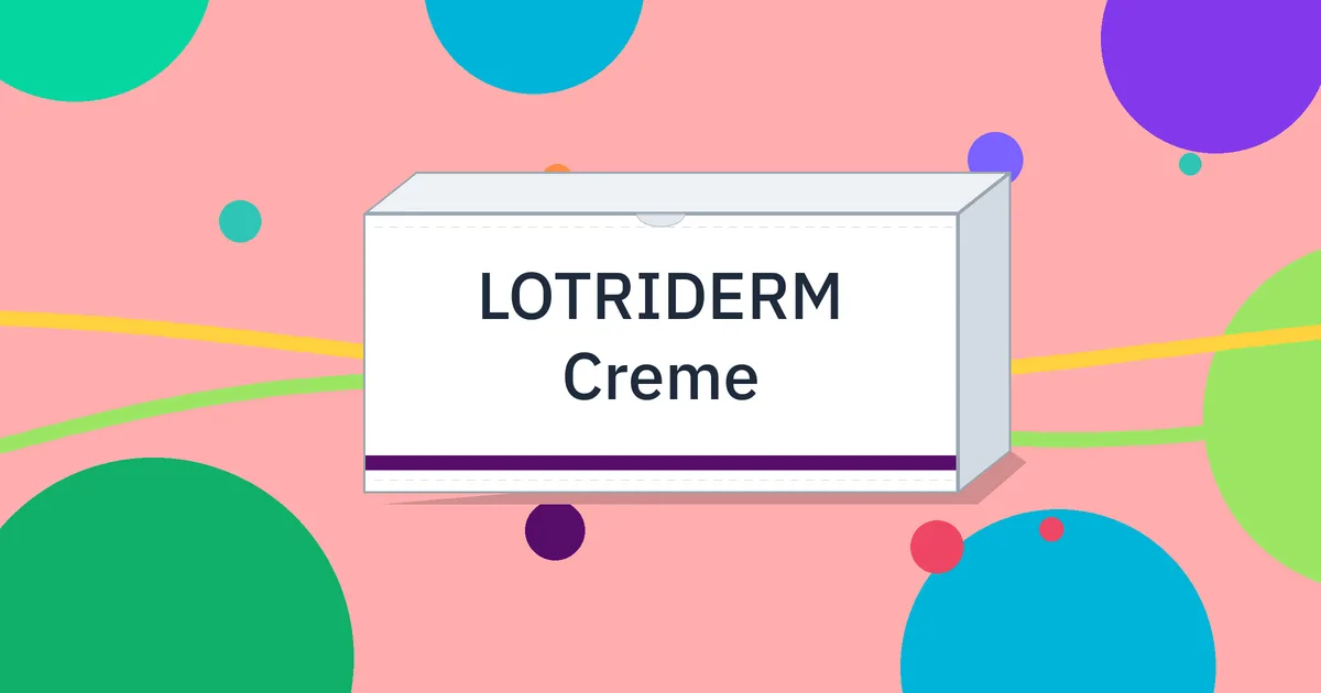 Symbolbild: Packung mit der Aufschrift LOTRIDERM Creme (PZN 15878010) – Verfügbarkeit und Bezug in Apotheken in Frankfurt am Main