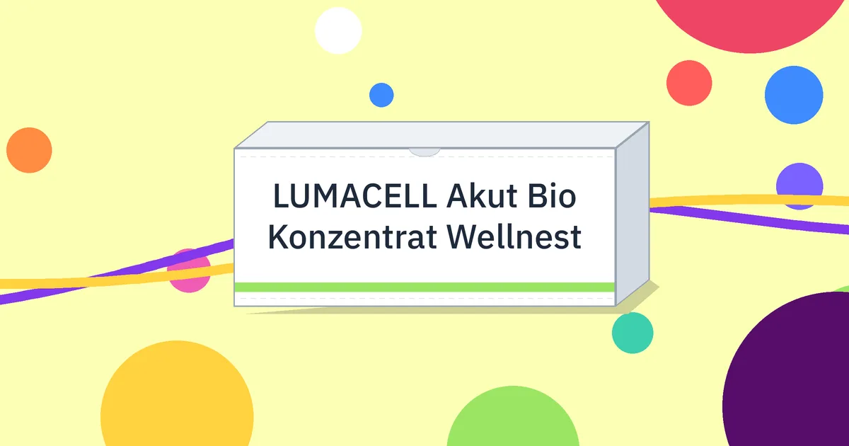 Symbolbild: Packung mit der Aufschrift LUMACELL Akut Bio Konzentrat Wellnest (PZN 16686525) – Verfügbarkeit und Bezug in Apotheken in Frankfurt am Main