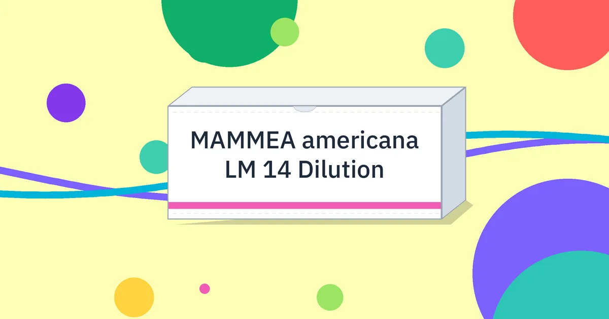 Symbolbild: Packung mit der Aufschrift MAMMEA americana LM 14 Dilution (PZN 13540353) – Verfügbarkeit und Bezug in Apotheken in Frankfurt am Main