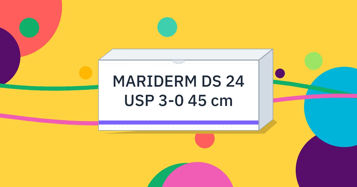 Symbolbild: Packung mit der Aufschrift MARIDERM DS 24 USP 3-0 45 cm (PZN 07327313) – Verfügbarkeit und Bezug in Apotheken in Frankfurt am Main