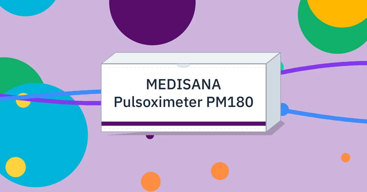 Symbolbild: Packung mit der Aufschrift MEDISANA Pulsoximeter PM180 (PZN 19834624) – Verfügbarkeit und Bezug in Apotheken in Frankfurt am Main
