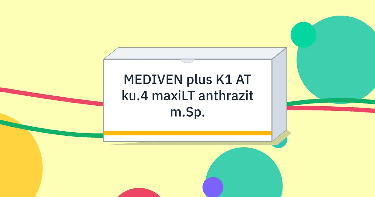 Symbolbild: Packung mit der Aufschrift MEDIVEN plus K1 AT ku.4 maxiLT anthrazit m.Sp. (PZN 15068854) – Verfügbarkeit und Bezug in Apotheken in Frankfurt am Main