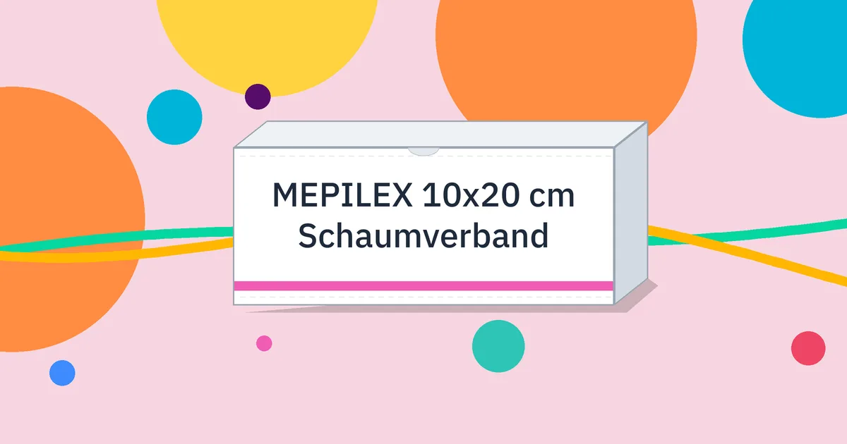 Symbolbild: Packung mit der Aufschrift MEPILEX 10x20 cm Schaumverband (PZN 16659669) – Verfügbarkeit und Bezug in Apotheken in Frankfurt am Main