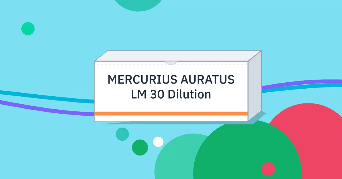Symbolbild: Packung mit der Aufschrift MERCURIUS AURATUS LM 30 Dilution (PZN 09650828) – Verfügbarkeit und Bezug in Apotheken in Frankfurt am Main