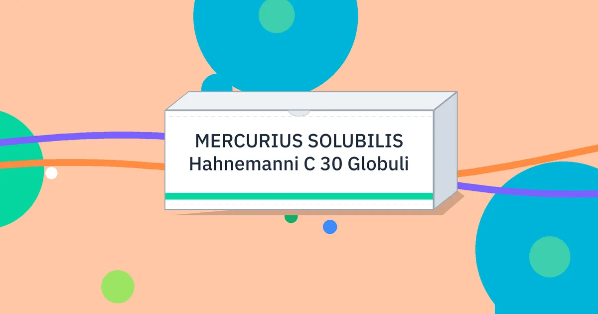 Symbolbild: Packung mit der Aufschrift MERCURIUS SOLUBILIS Hahnemanni C 30 Globuli (PZN 11556255) – Verfügbarkeit und Bezug in Apotheken in Frankfurt am Main