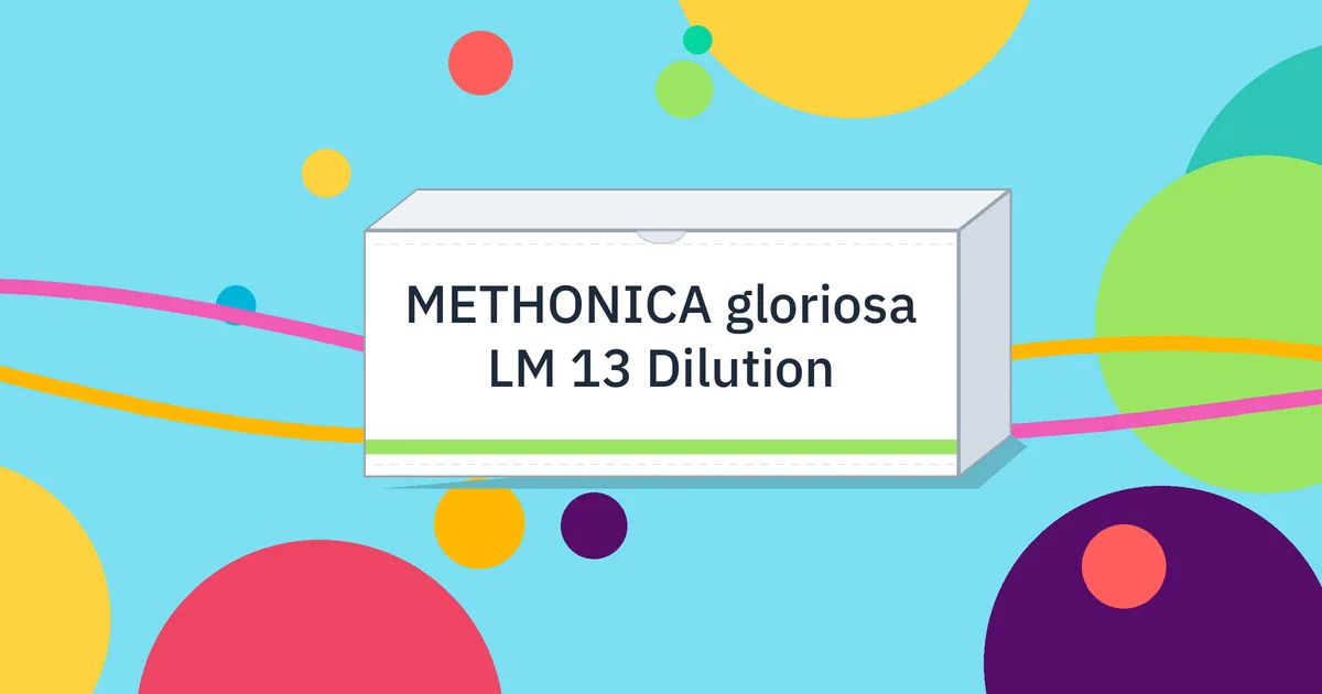 Symbolbild: Packung mit der Aufschrift METHONICA gloriosa LM 13 Dilution (PZN 13606543) – Verfügbarkeit und Bezug in Apotheken in Frankfurt am Main