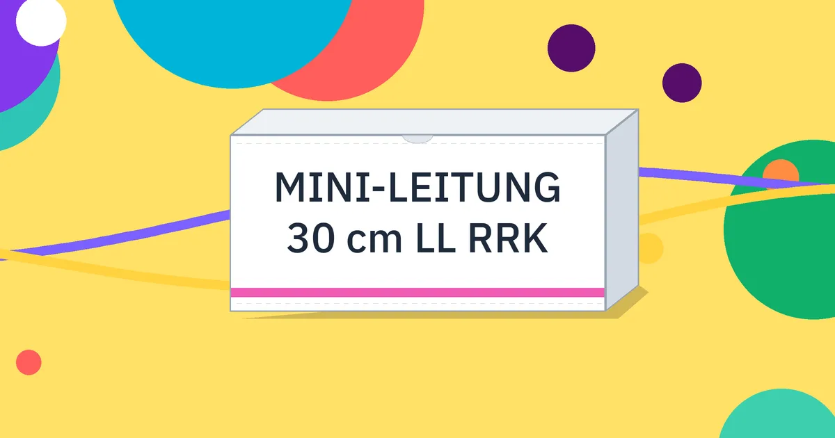 Symbolbild: Packung mit der Aufschrift MINI-LEITUNG 30 cm LL RRK (PZN 17487236) – Verfügbarkeit und Bezug in Apotheken in Frankfurt am Main