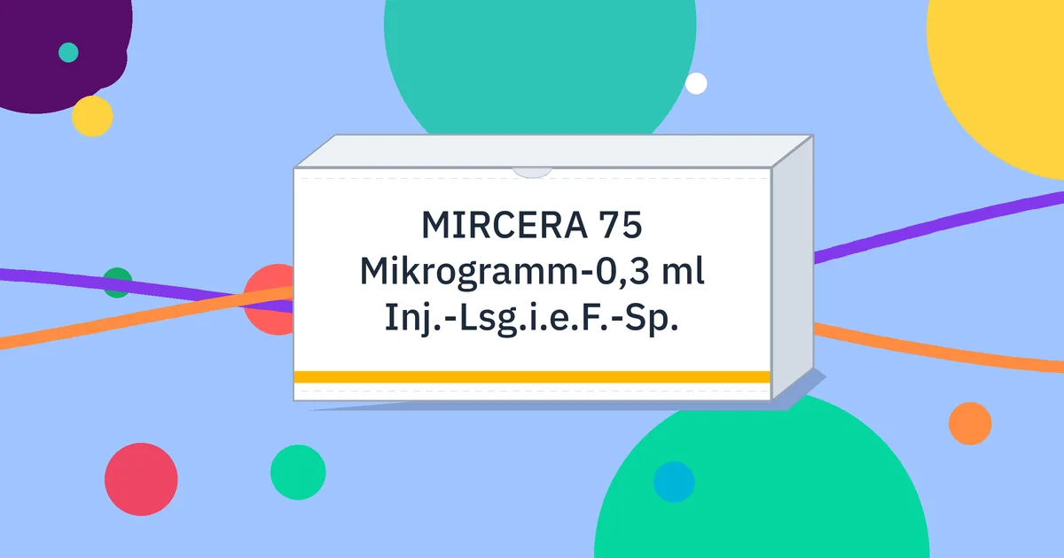 Symbolbild: Packung mit der Aufschrift MIRCERA 75 Mikrogramm-0,3 ml Inj.-Lsg.i.e.F.-Sp. (PZN 17977064) – Verfügbarkeit und Bezug in Apotheken in Frankfurt am Main